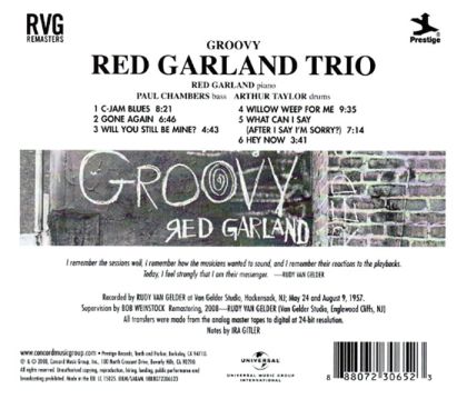 Red Garland Trio - Groovy (Rudy Van Gelder Remasters) [ CD ] на CD ...