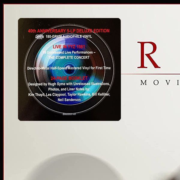 Rush Moving Pictures 40th Anniversary Limited Edition 5 X Vinyl